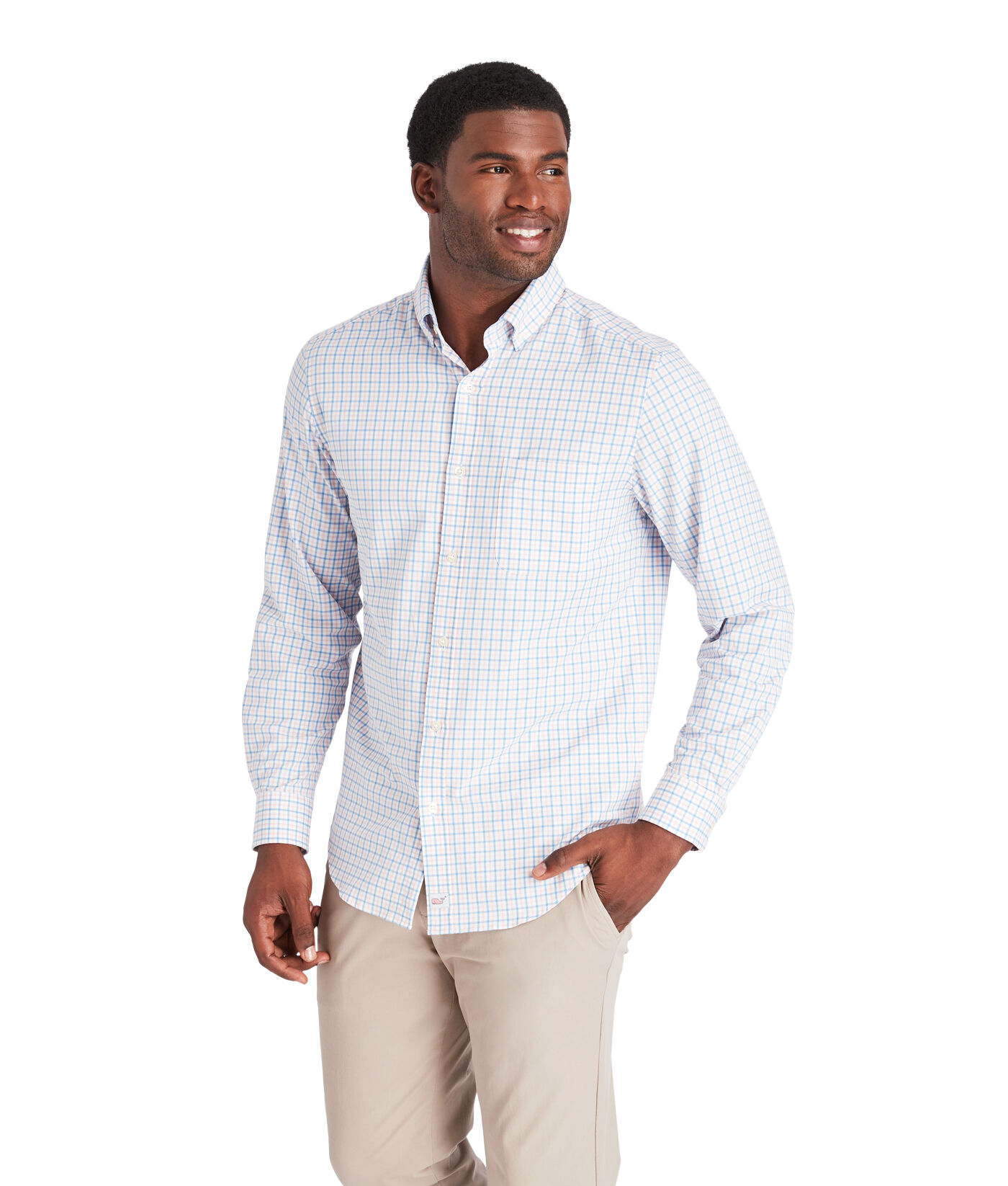 Shop Classic Fit Amelia Cotton Performance Murray Shirt at vineyard vines