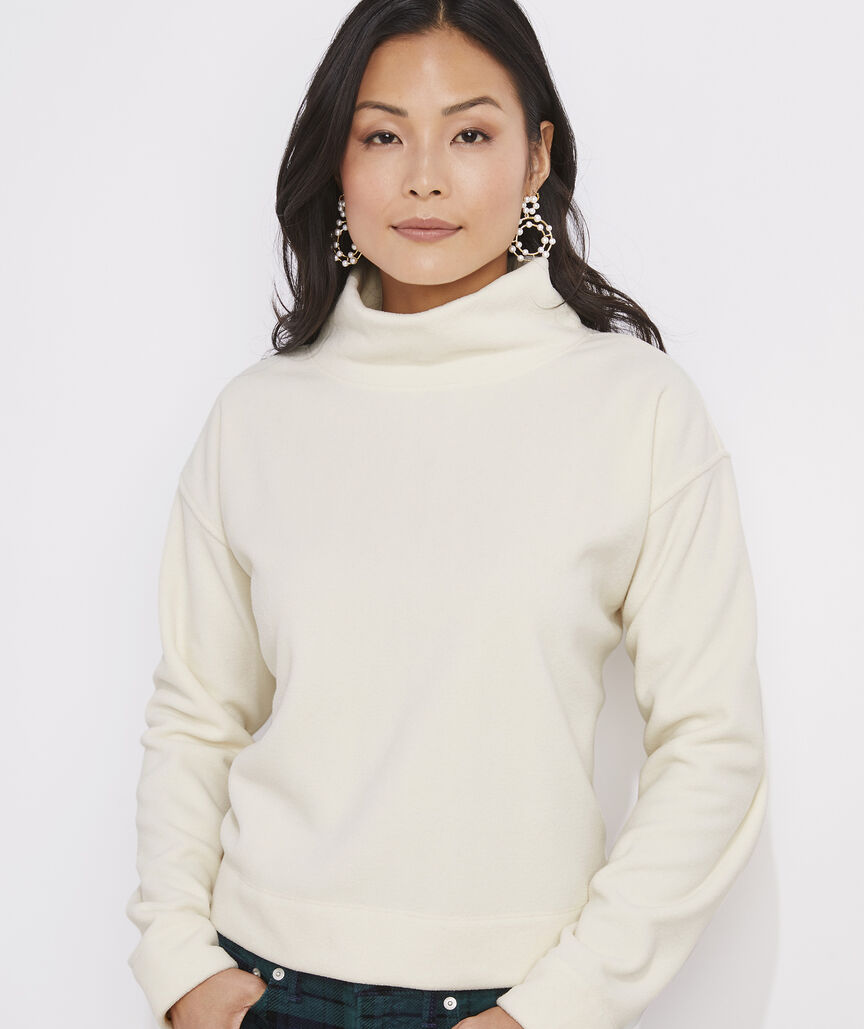 Shop Cozy Fleece Funnel Neck Top at vineyard vines