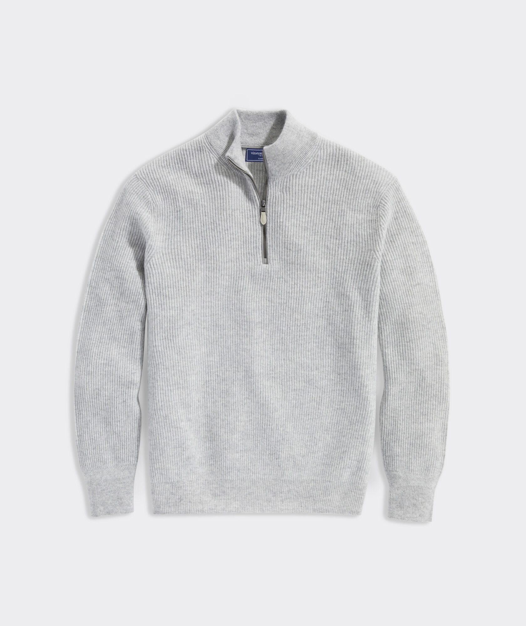 Shop Cashmere Fisherman Rib Quarter-Zip Sweater at vineyard vines