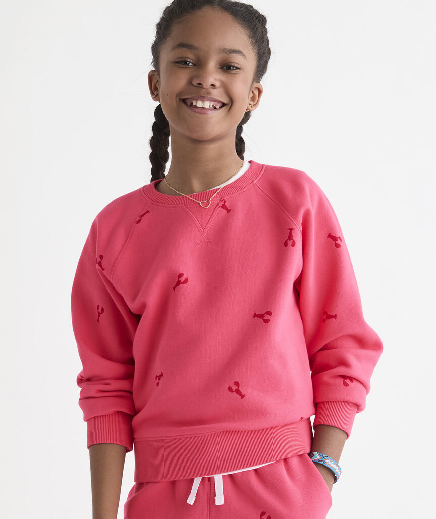 Shop Girls’ Surf Terry Sweatshirt at vineyard vines