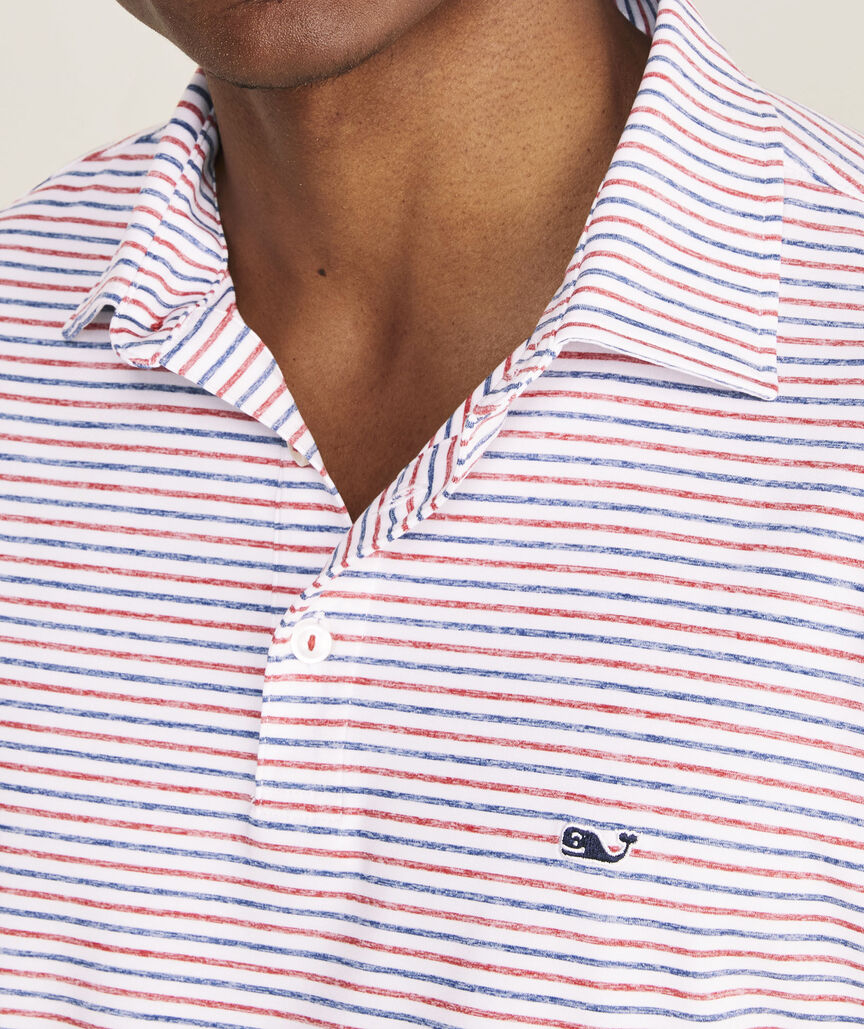 Shop Tri-Color Bradley Stripe Sankaty Polo at vineyard vines