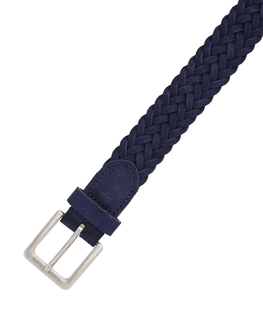 Shop Braided Suede Leather Belt at vineyard vines