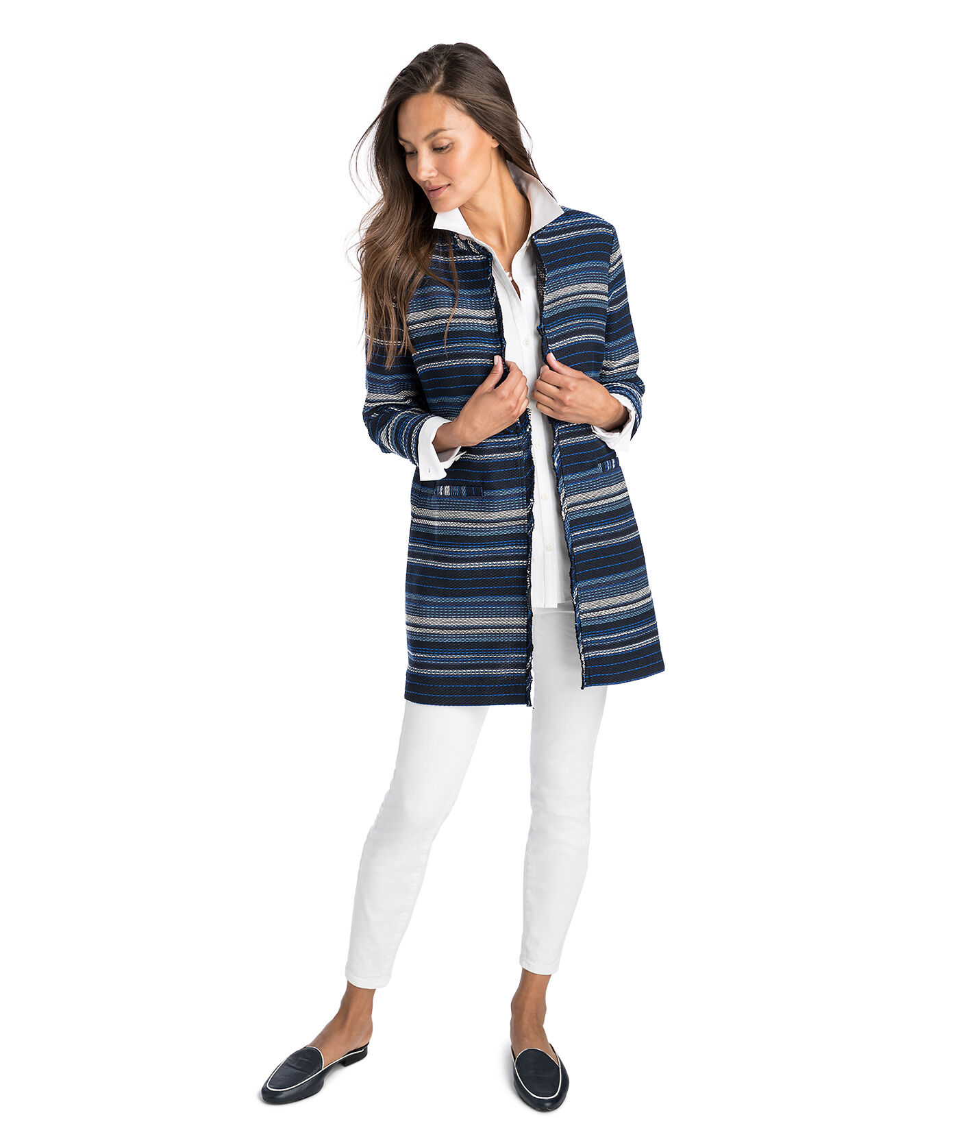 Shop Striped Woven Jacket at vineyard vines
