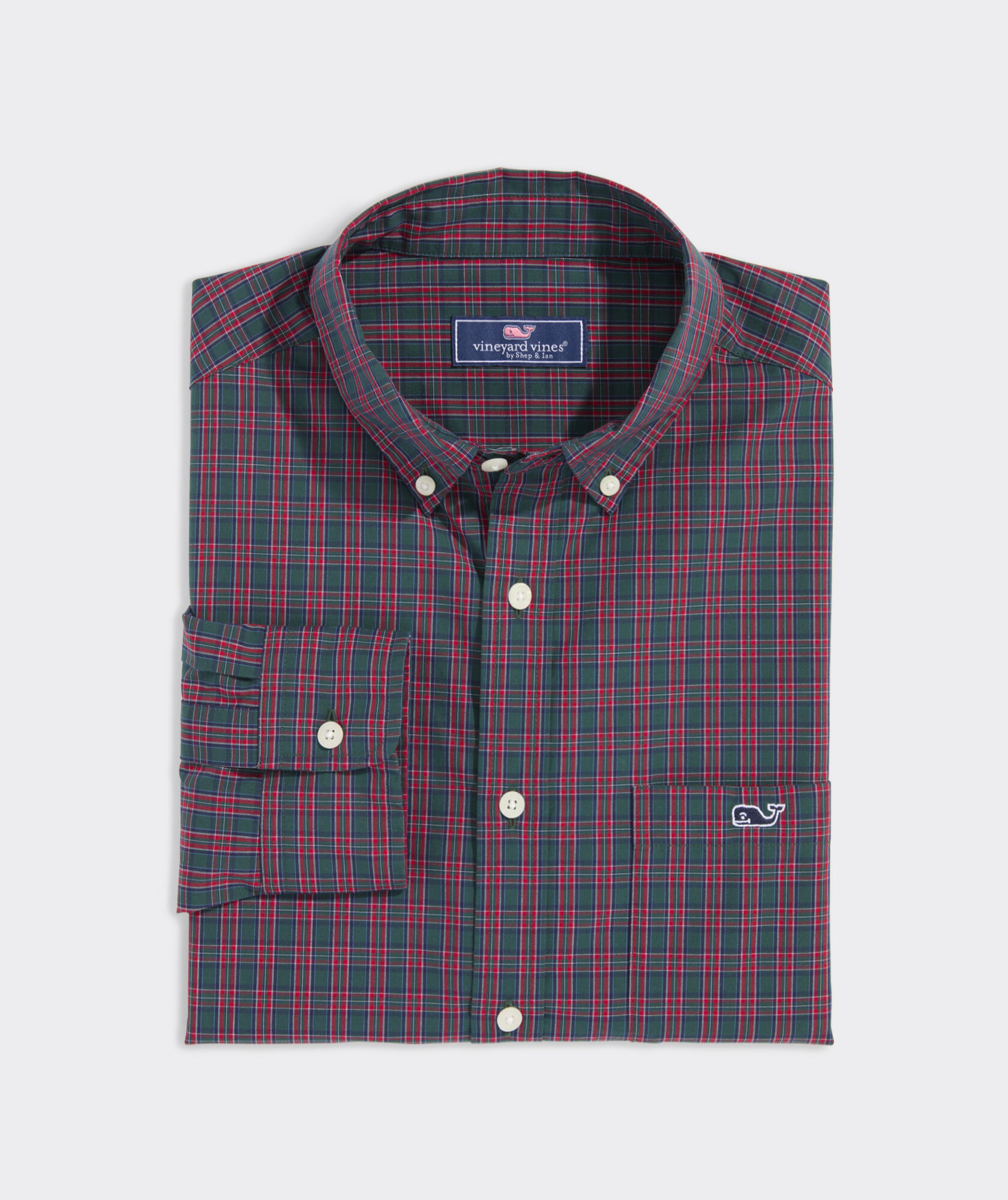 Shop Stretch Poplin Tartan Shirt at vineyard vines
