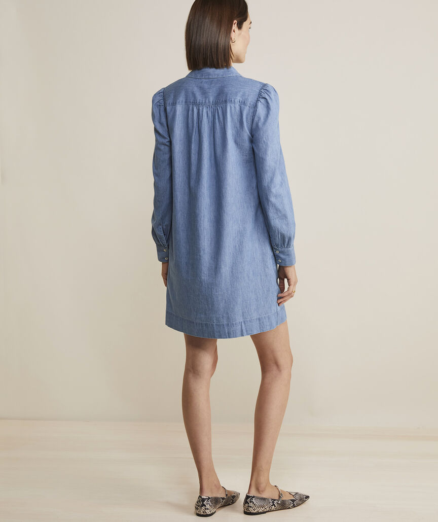 Shop Chambray Popover Dress at vineyard vines