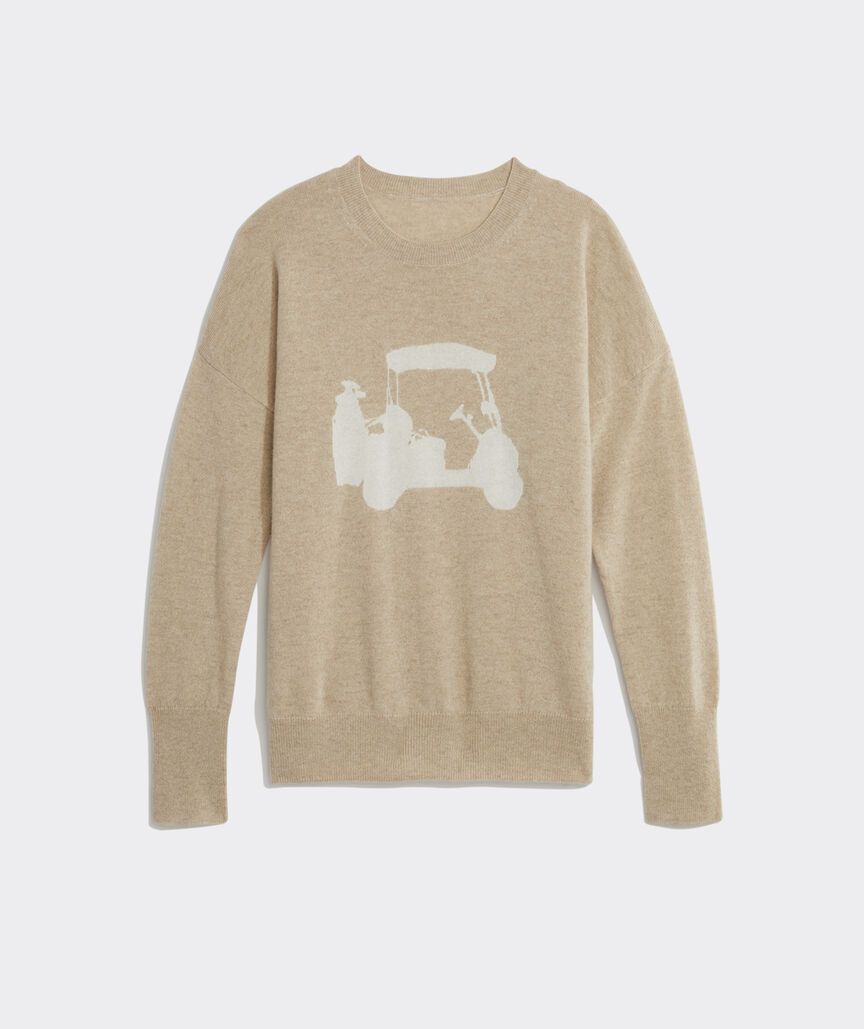Shop Golf Cart Intarsia Cashmere Crewneck Sweater at vineyard vines
