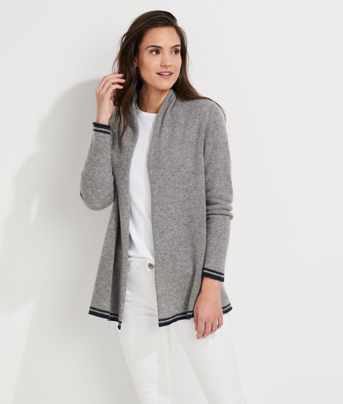Shop Open Front Cashmere Sweater at vineyard vines