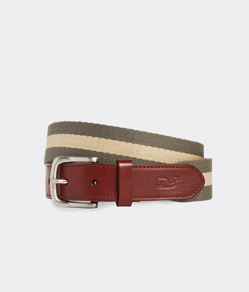 Shop Striped Canvas Club Belt at vineyard vines