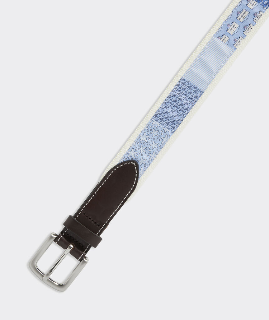 Shop Classic Patchwork Canvas Club Belt at vineyard vines