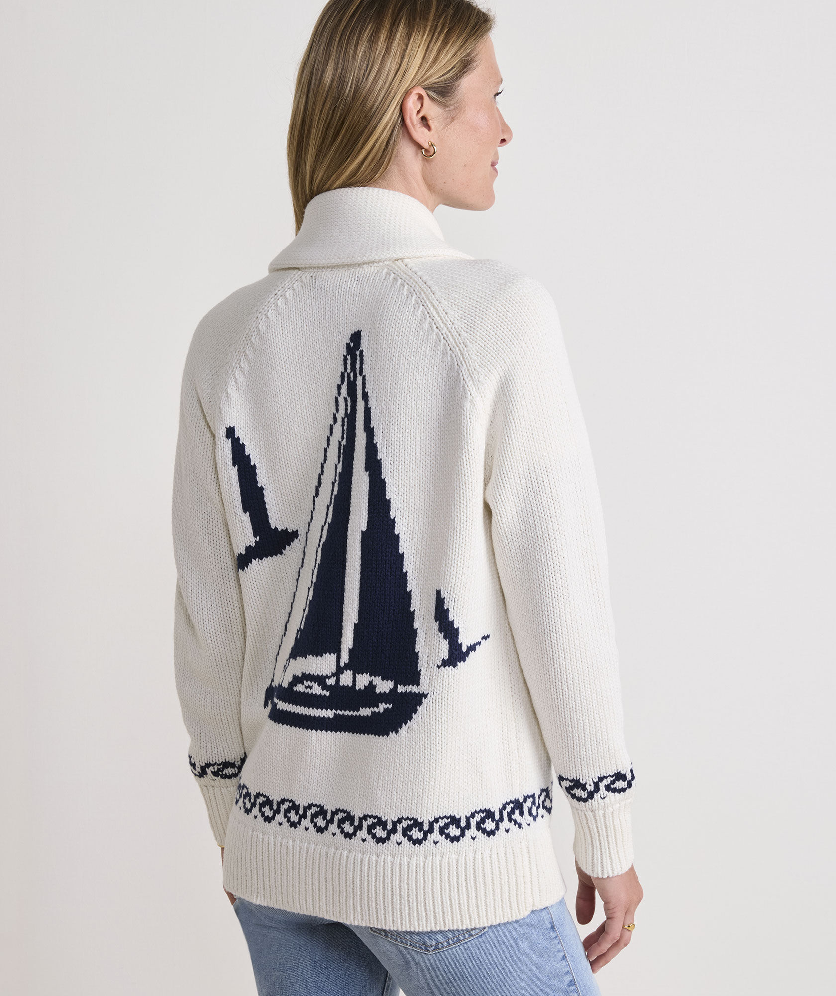 Shop Sail Cotton Shawl Cardigan at vineyard vines