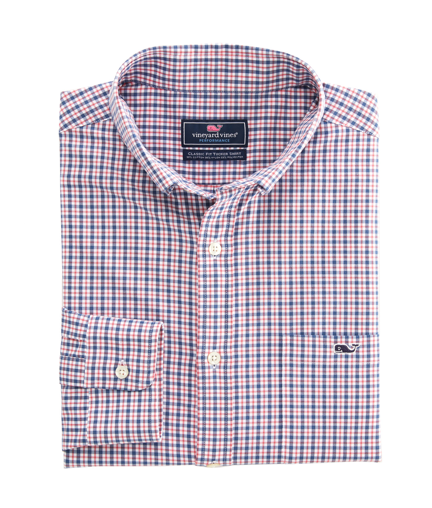 Shop Classic Fit Auger Cotton Performance Tucker Shirt at vineyard vines