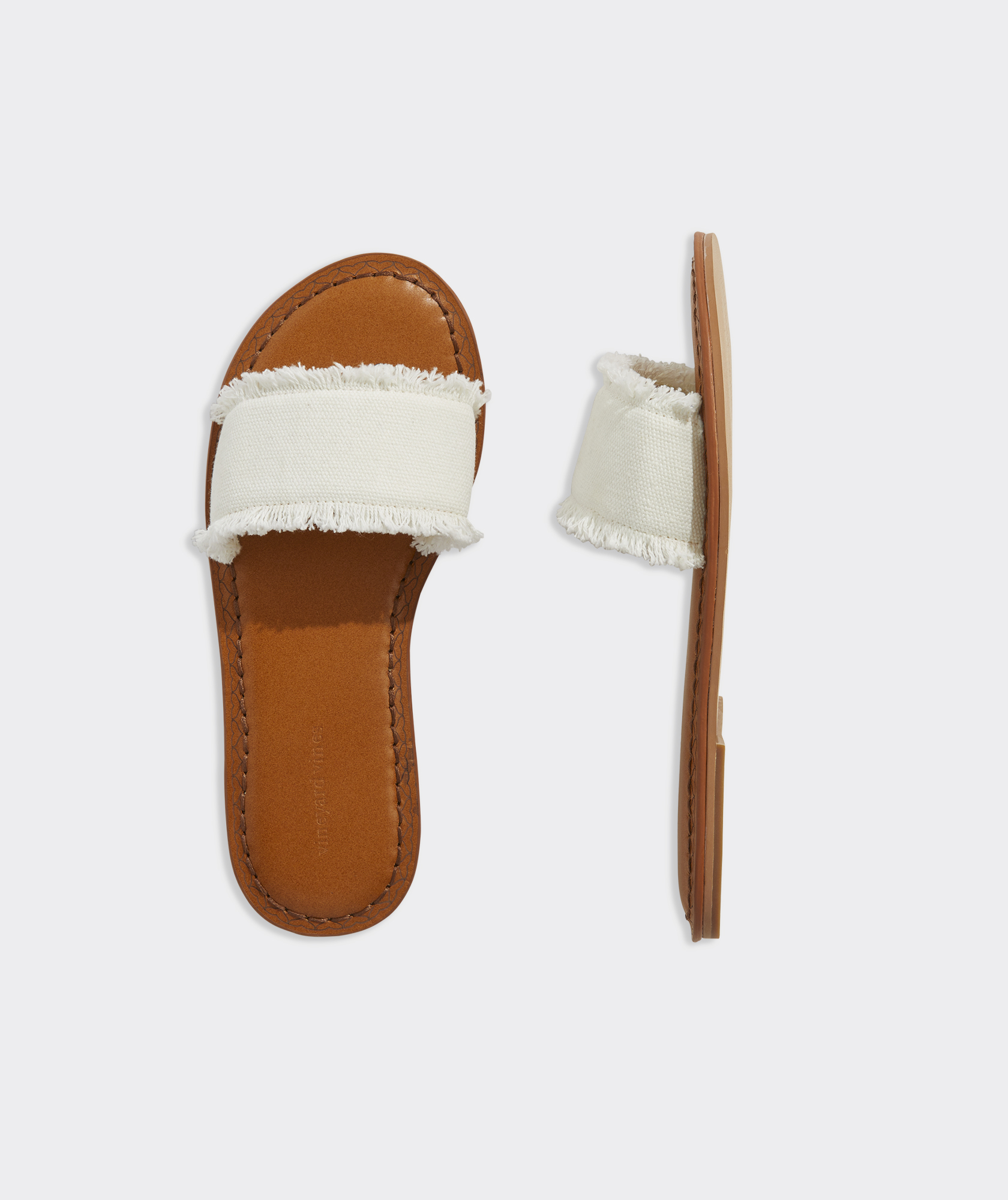 Shop Frayed Edge Canvas Slides at vineyard vines