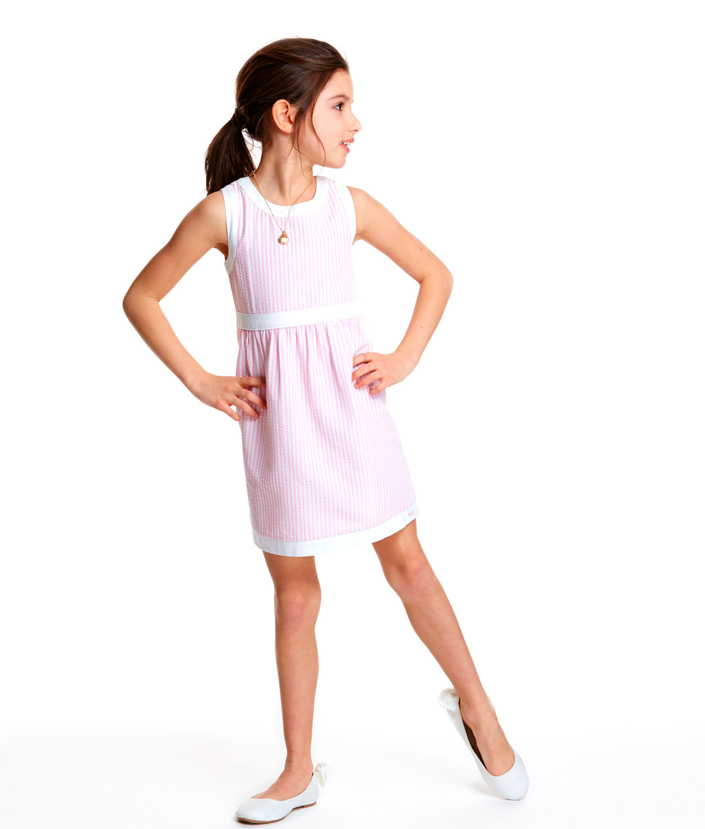 Shop Girls Seersucker Fit & Flare Dress at vineyard vines