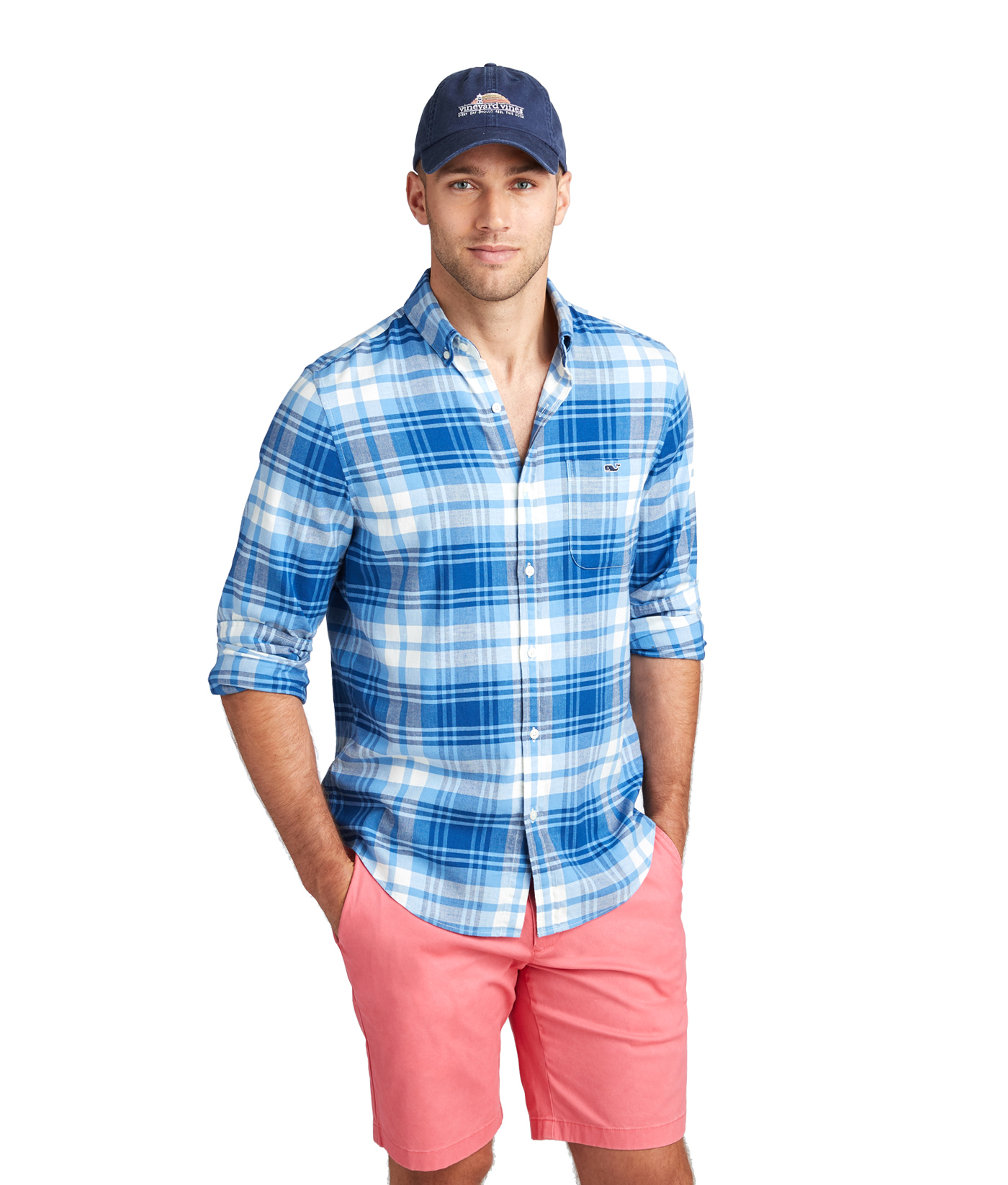 Shop Kings Point Beach Flannel Slim Tucker Shirt at vineyard vines