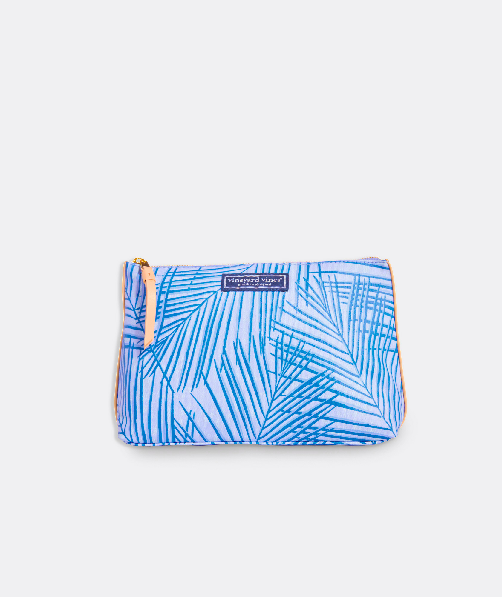 Shop Tropical Palm Canvas Zip Pouch at vineyard vines