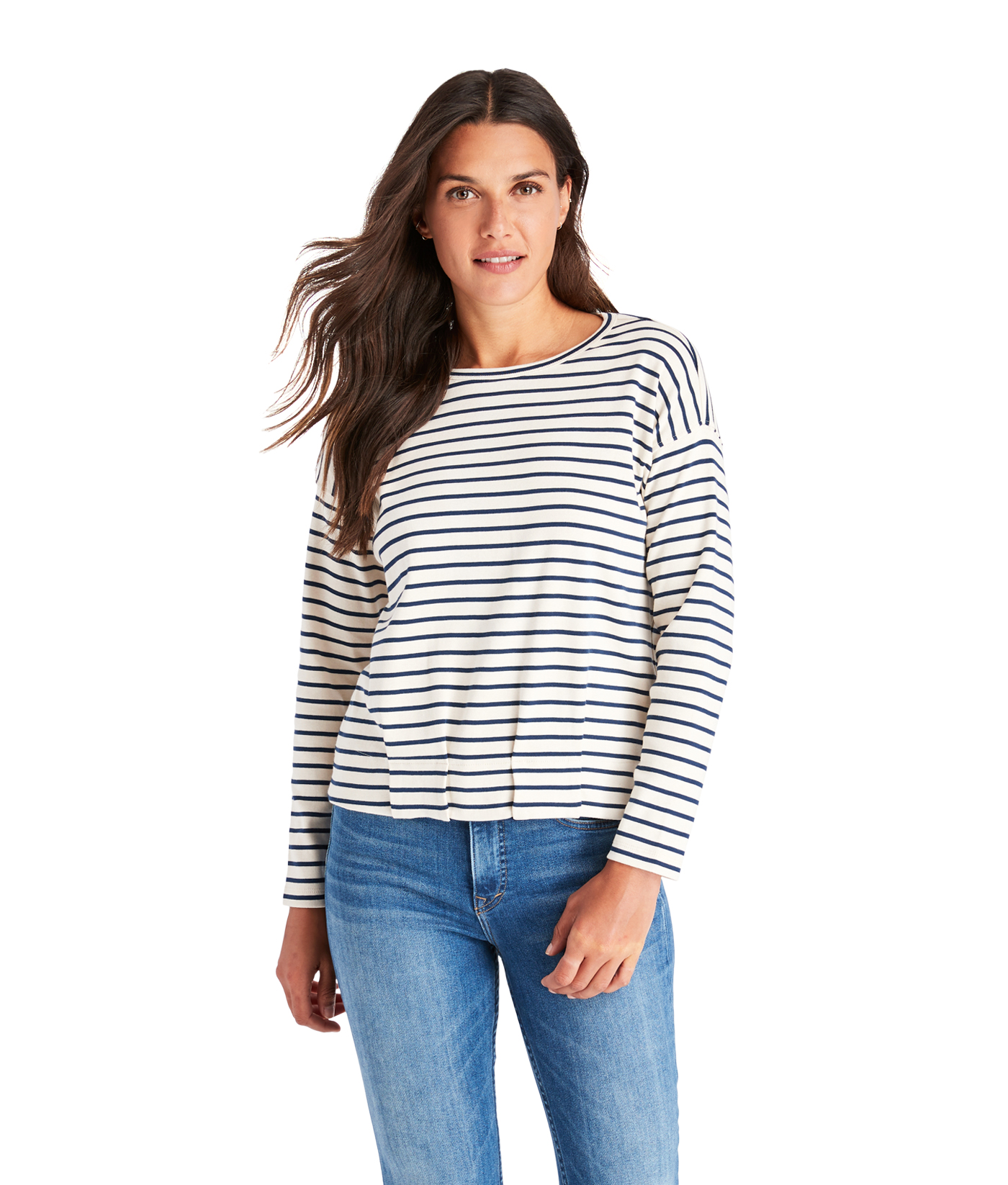 Shop Striped Gathered Hem Top at vineyard vines