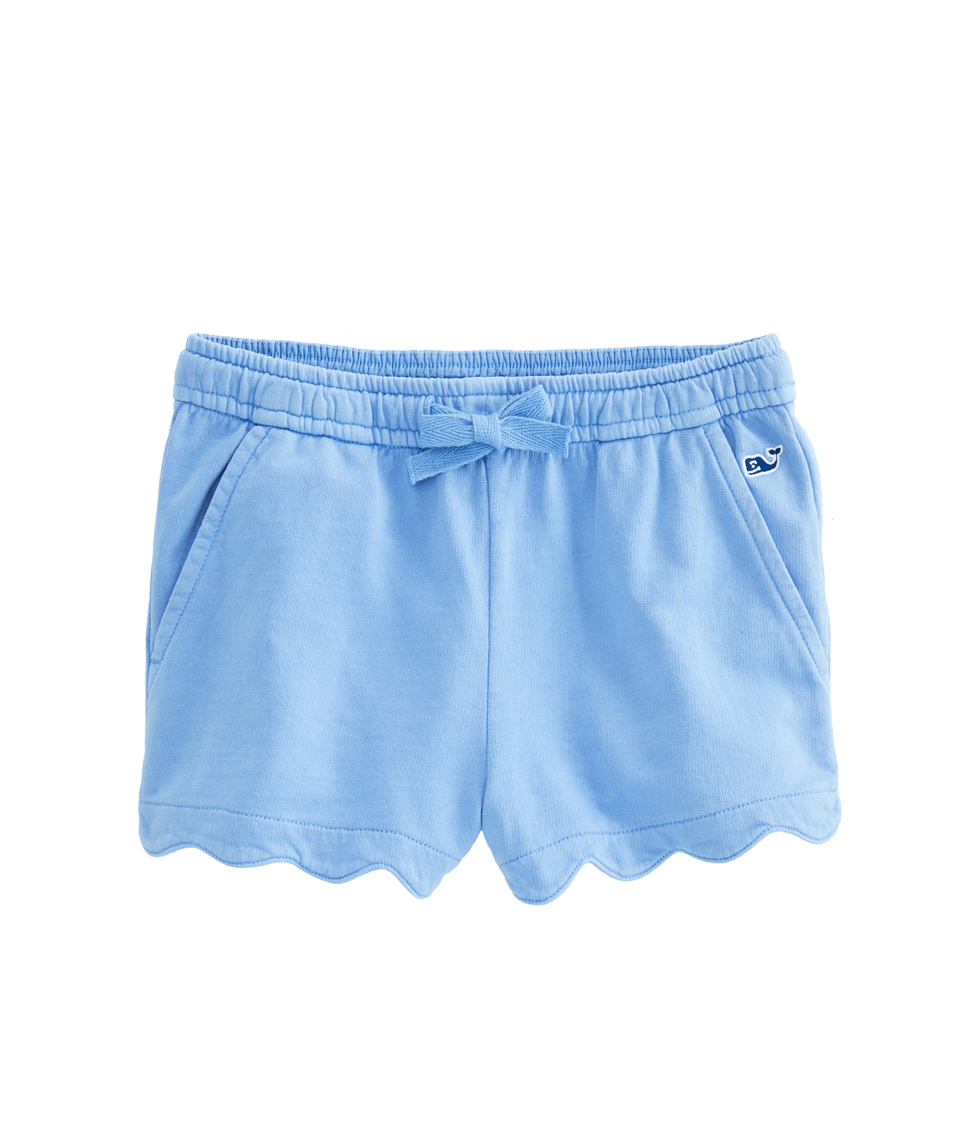 Shop Girls Garment-Dyed Knit Scallop Shorts at vineyard vines