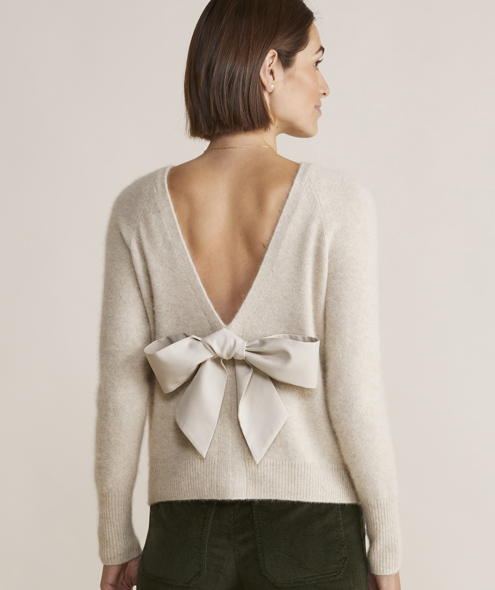 Shop OUTLET Luxe Bow Back Sweater at vineyard vines