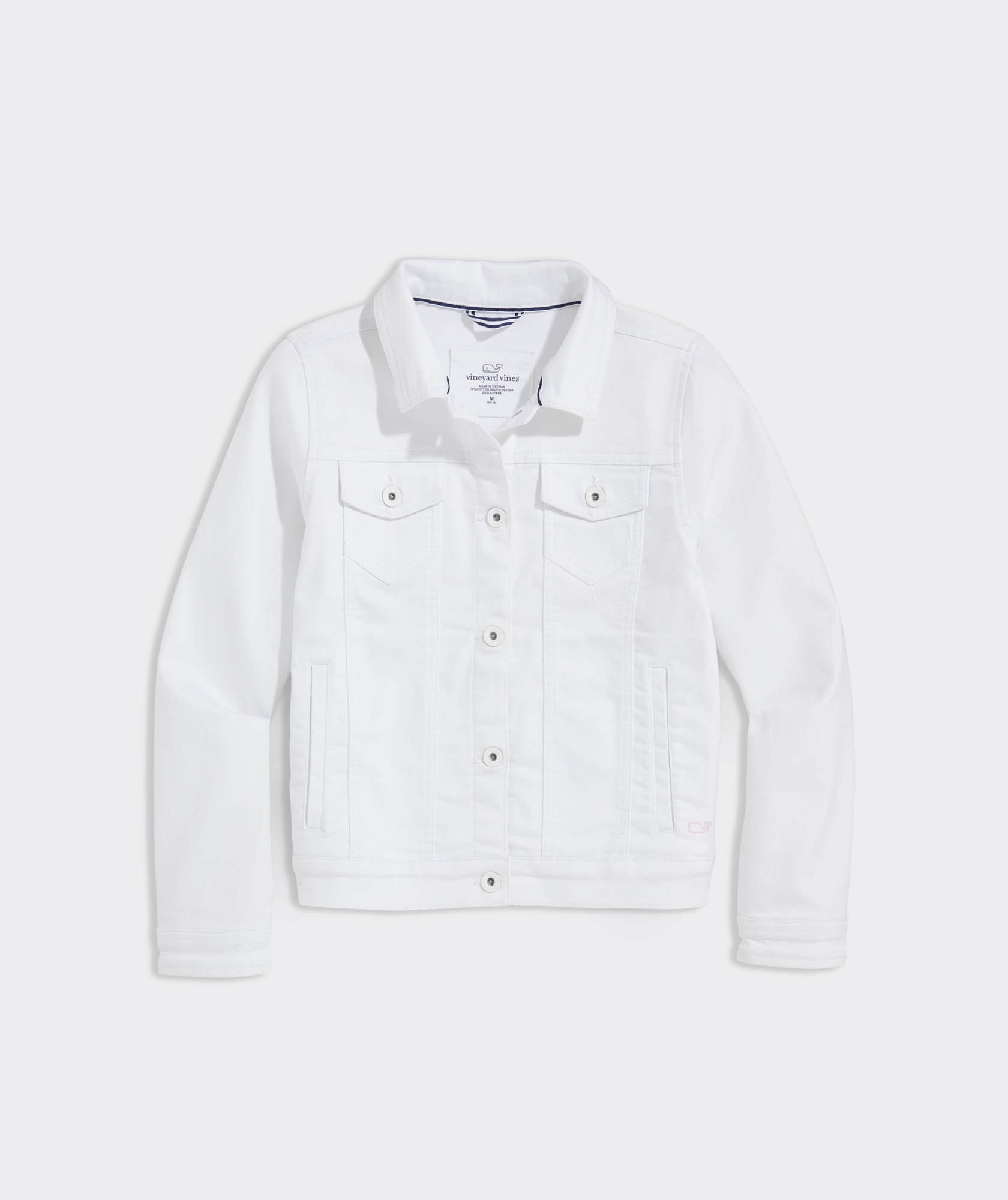 Shop Girls White Denim Jacket at vineyard vines