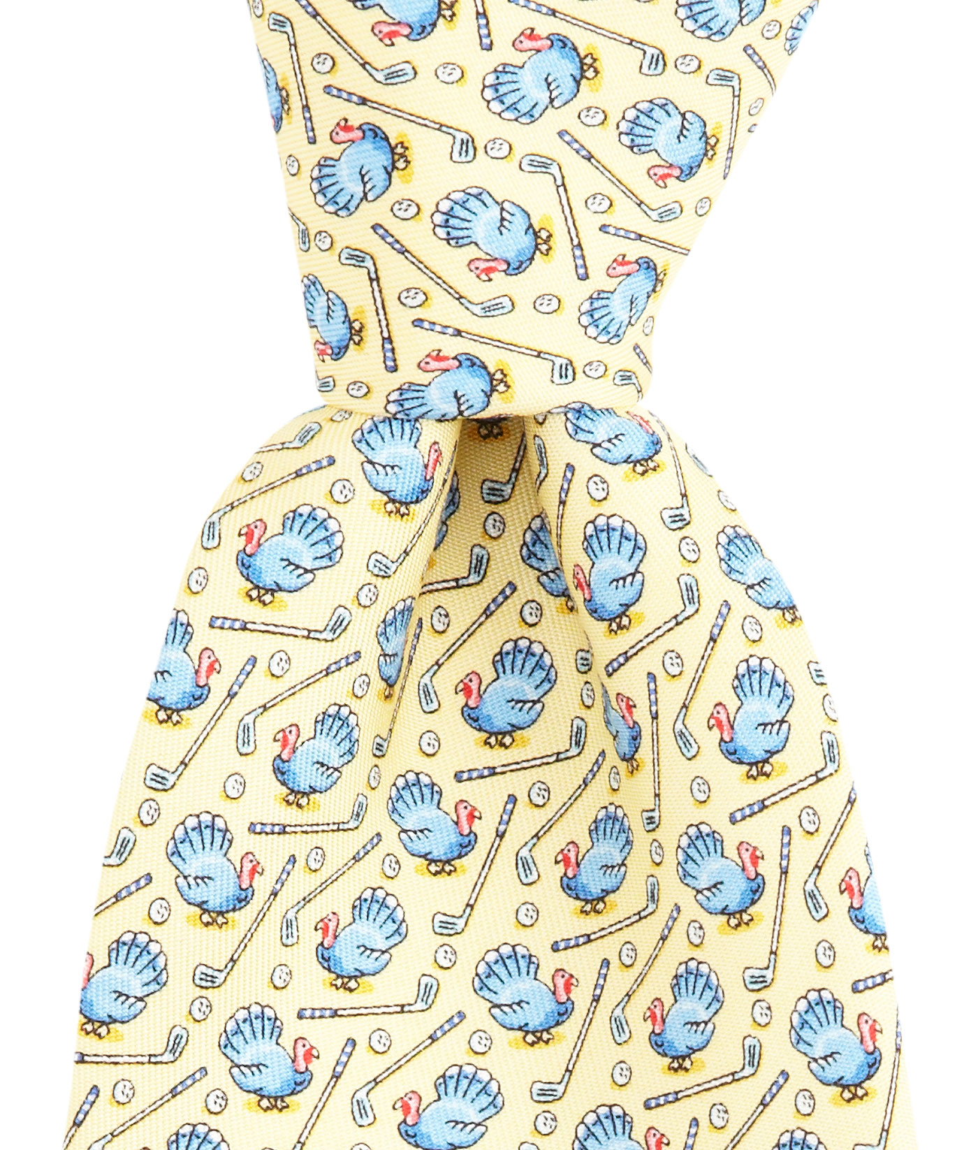Men's Ties: Turkey Club Printed Silk Tie for Men - Vineyard Vines