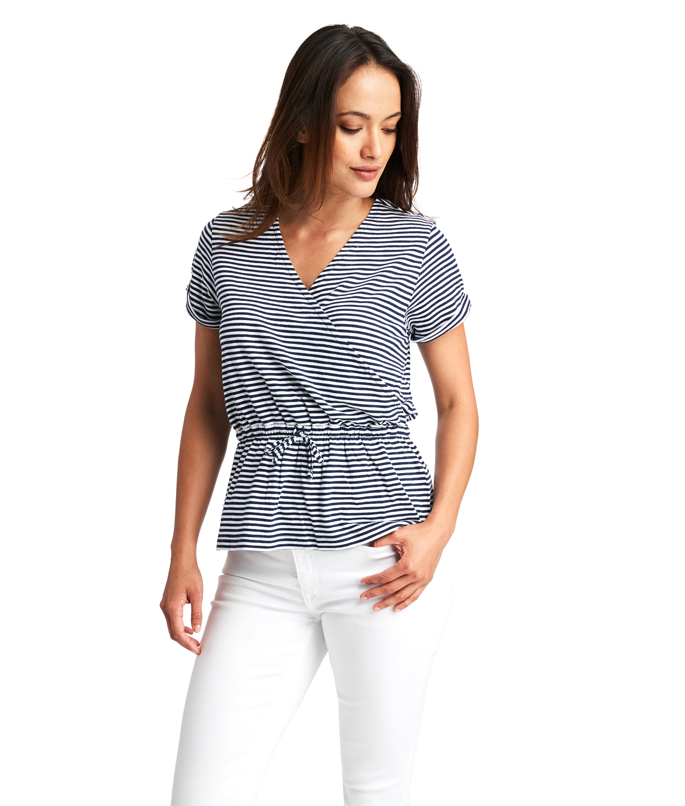 Shop Striped Knit Wrap Top at vineyard vines